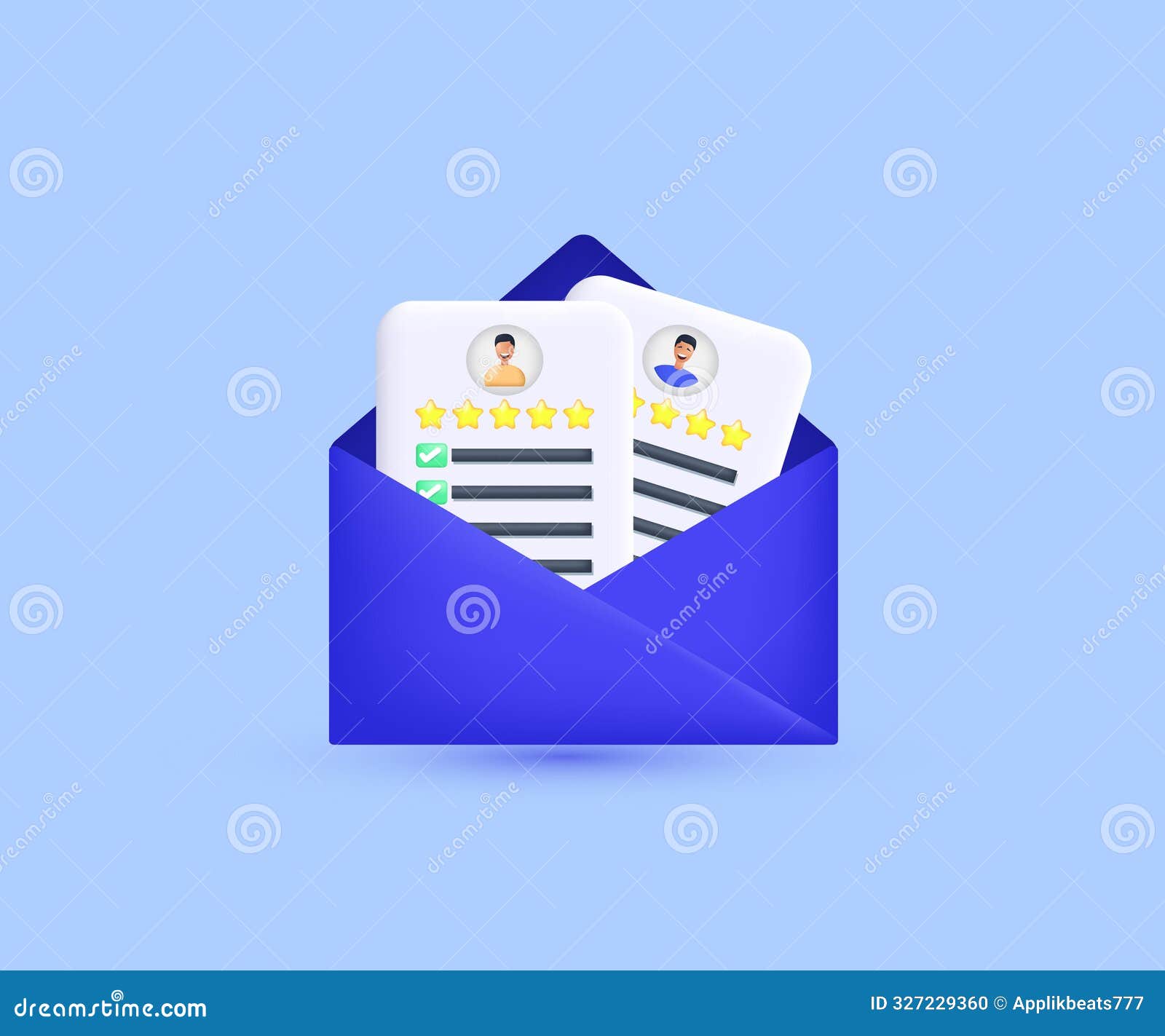 3d Realistic Icon Email Resume Concept Cv Curriculum Vitae Vector ...