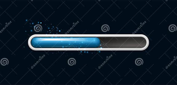3d Realistic Vector Icon Illustration. Blue Progress Bar, Element for ...