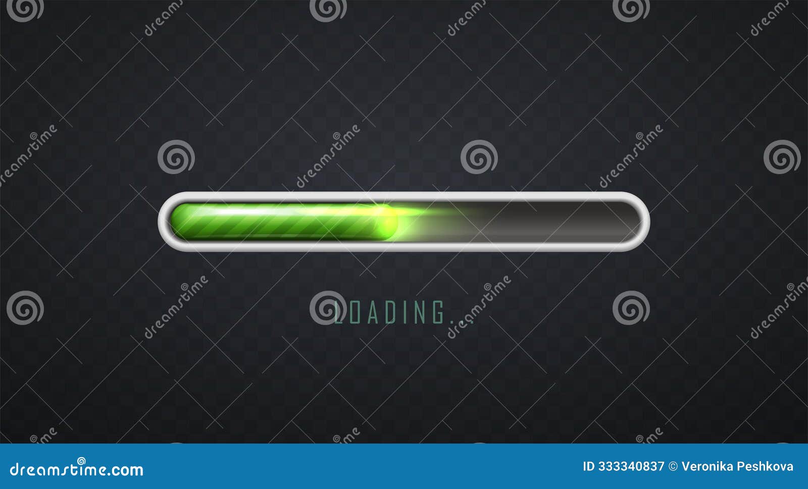 3d Realistic Vector Icon Illustration. Green Progress Bar, Element for ...