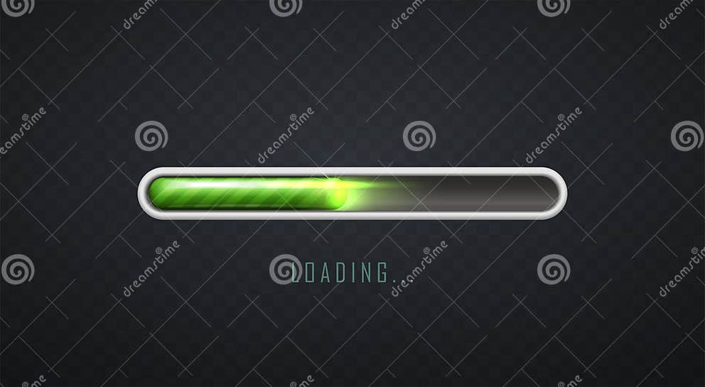 3d Realistic Vector Icon Illustration. Green Progress Bar, Element for ...