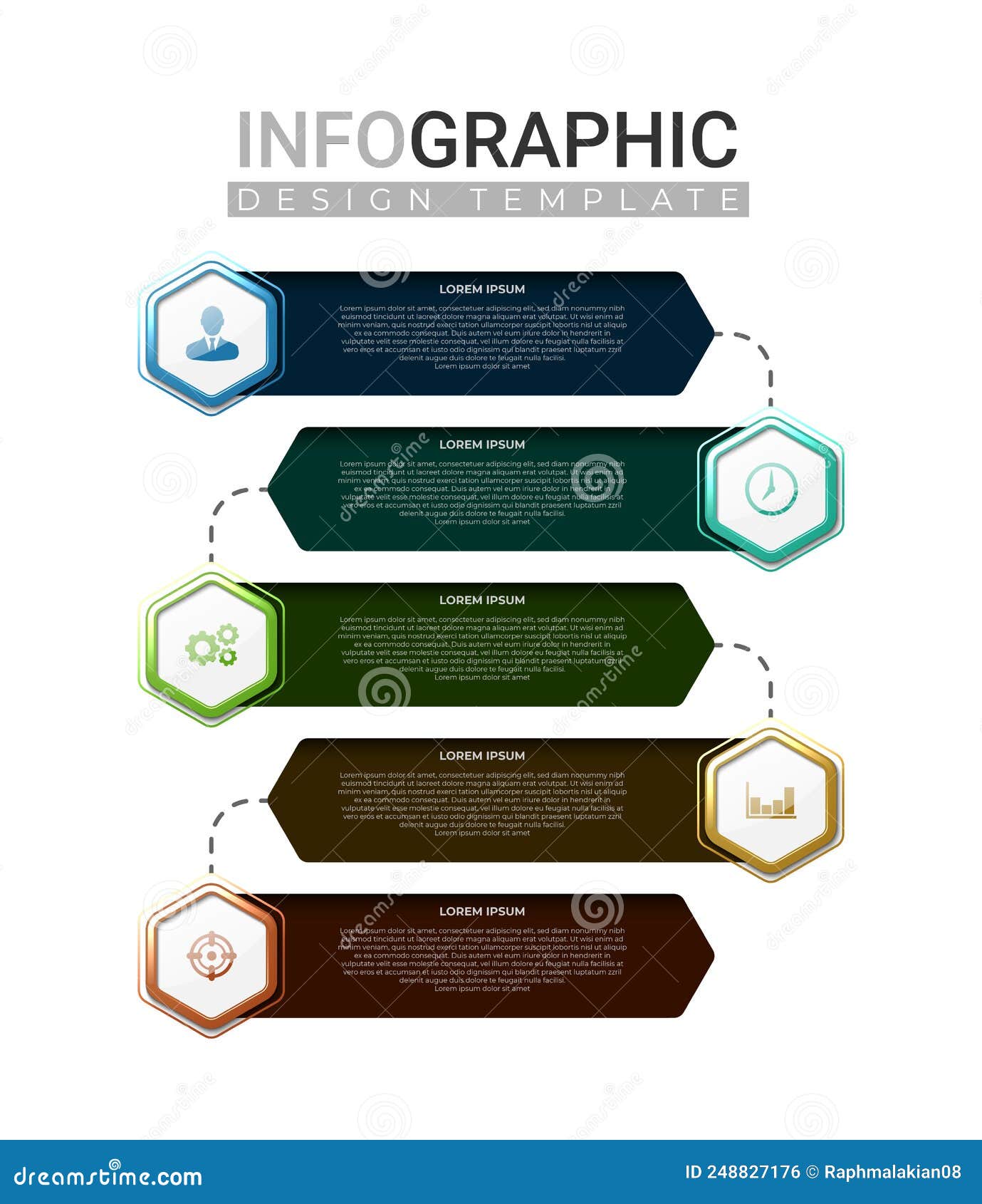 Realistic Infographic Elements Posters Vector Illustration ...