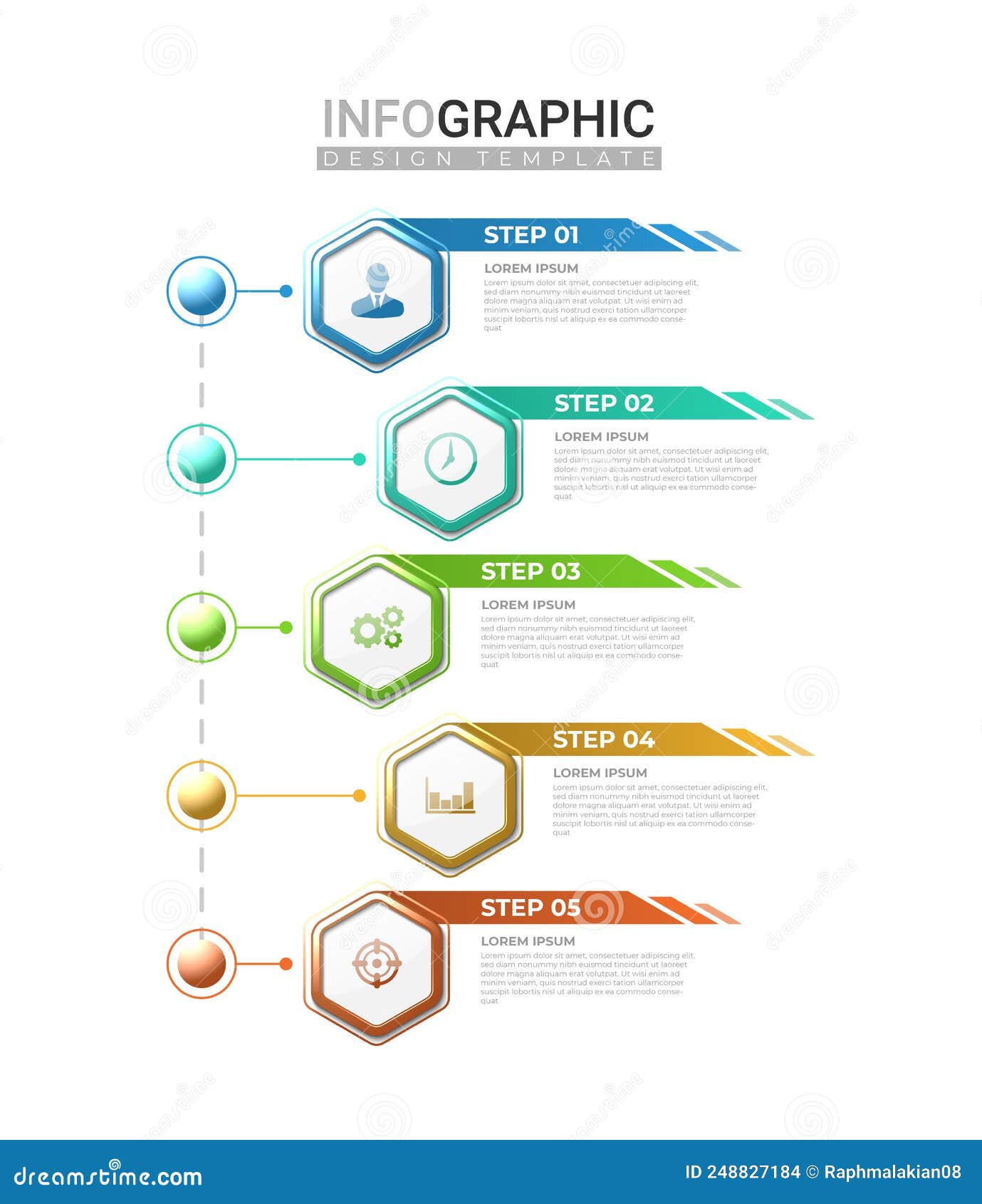 Realistic Infographic Elements Posters Vector Illustration ...