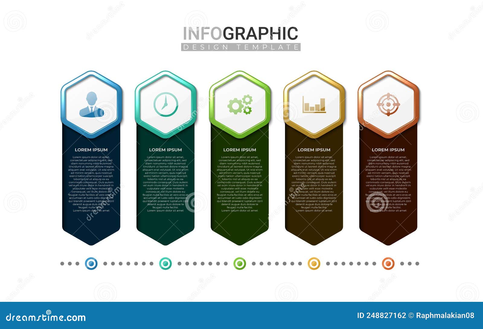 Realistic Infographic Elements Posters Vector Illustration ...