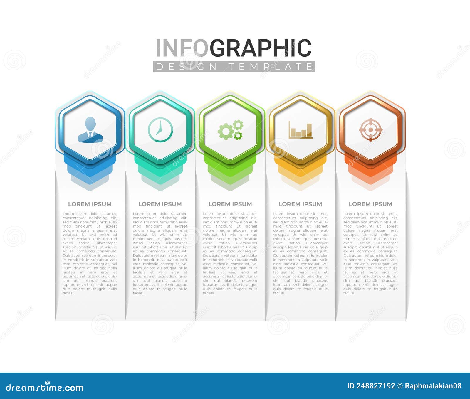 Realistic Infographic Elements Posters Vector Illustration ...