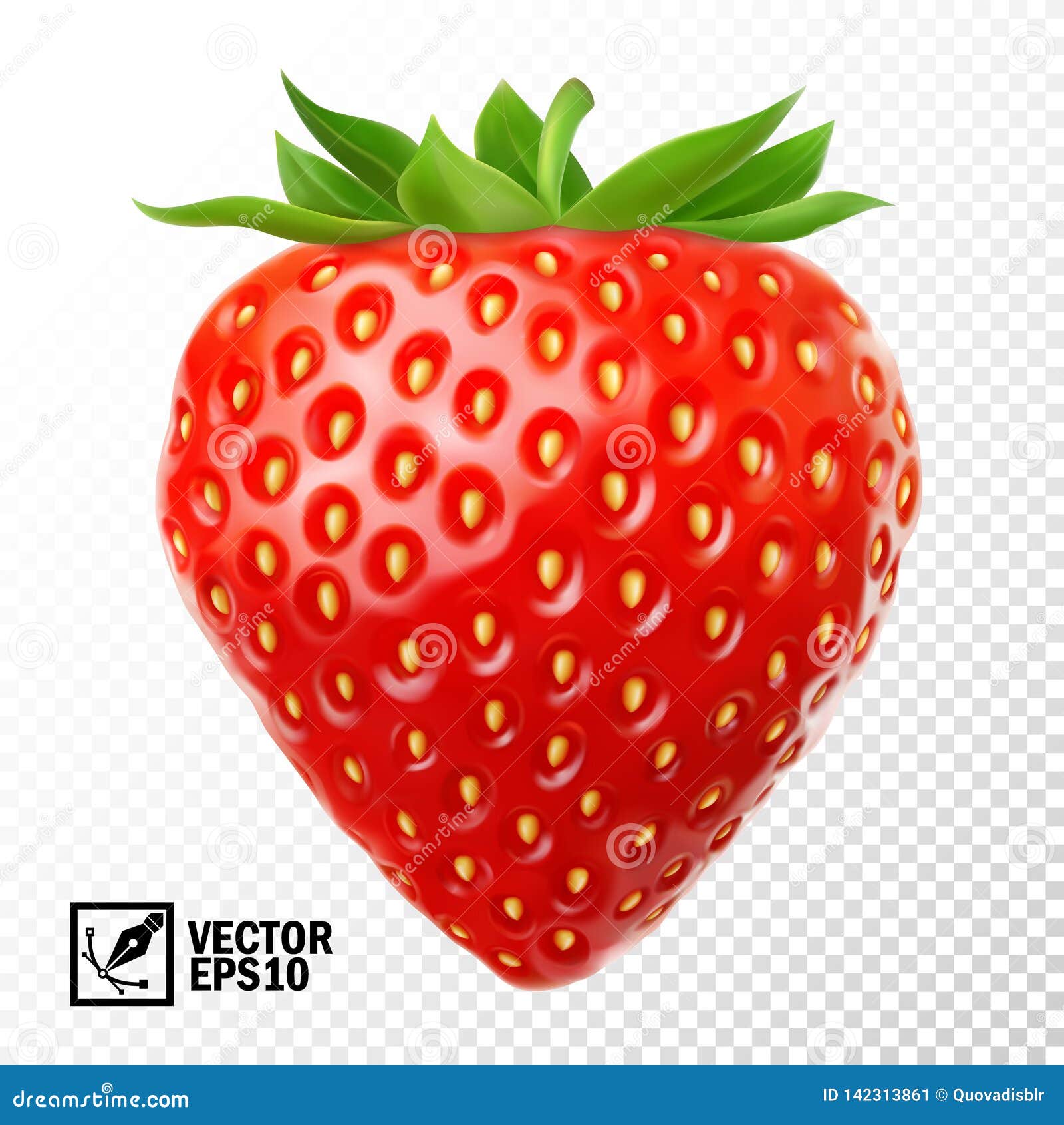 3D Realistic Isolated Vector Strawberry, Editable Handmade Mesh Stock ...