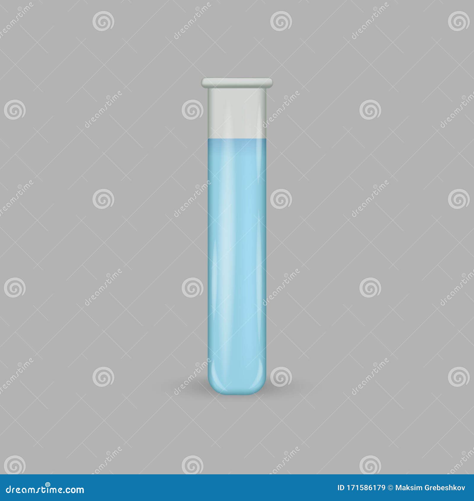 3d Realistic Laboratory Tube Stock Illustration - Illustration of ...