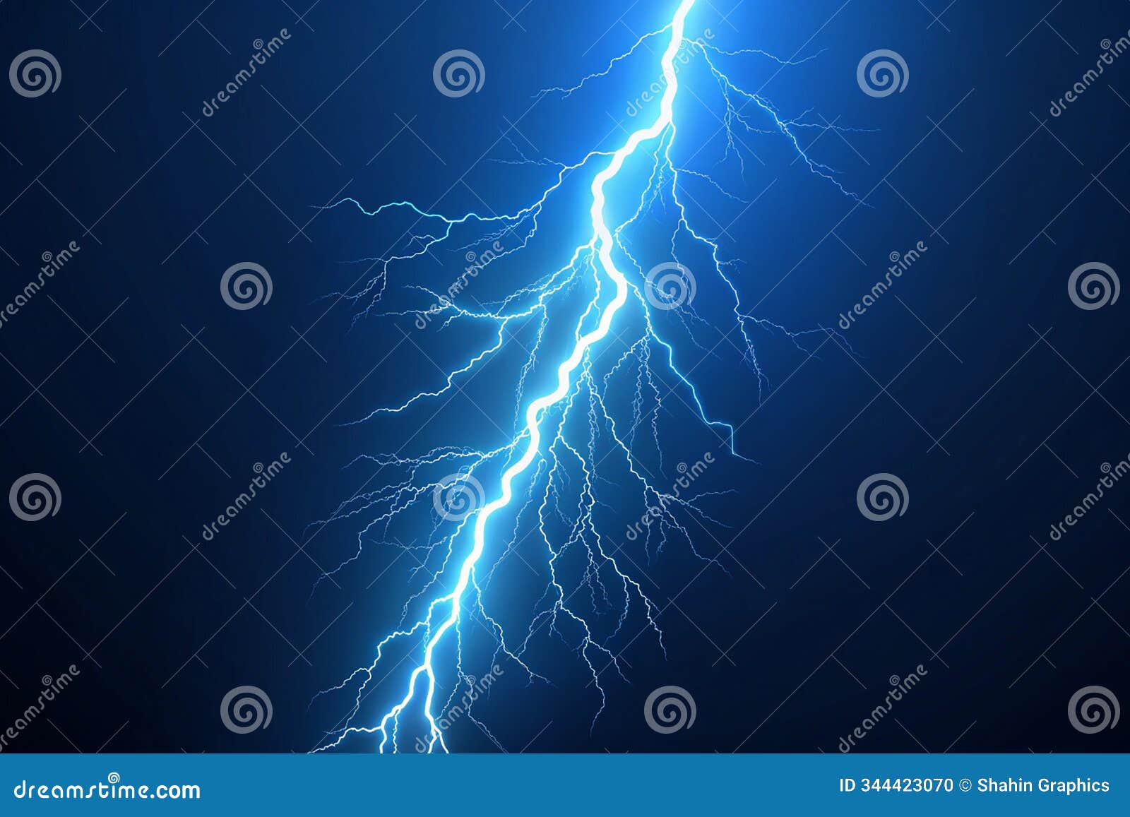 3d Realistic Lightning Bolt Vector Illustration Stock Illustration ...