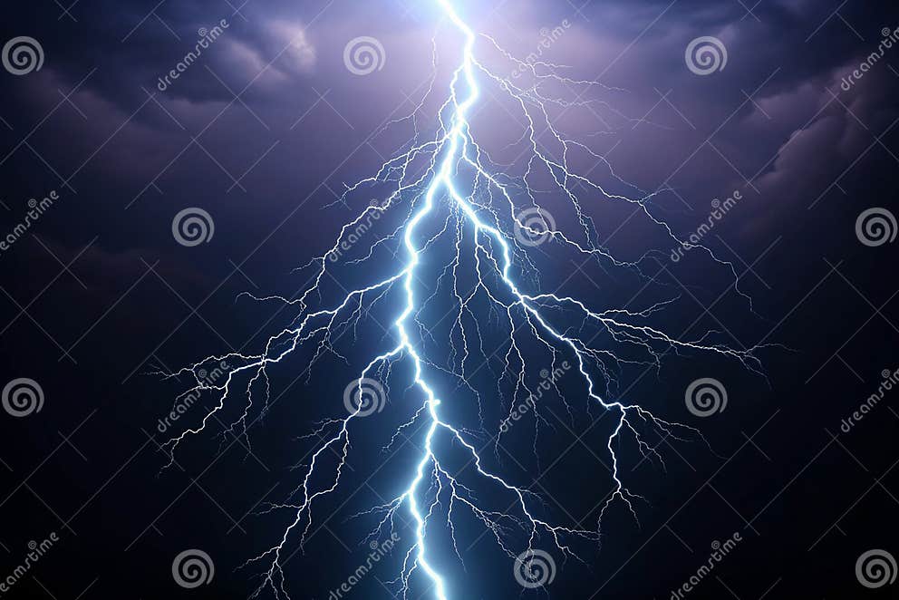 3d Realistic Lightning Bolt Vector Illustration Stock Illustration ...
