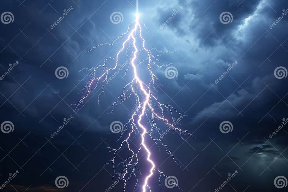 3d Realistic Lightning Bolt Vector Illustration Stock Illustration ...