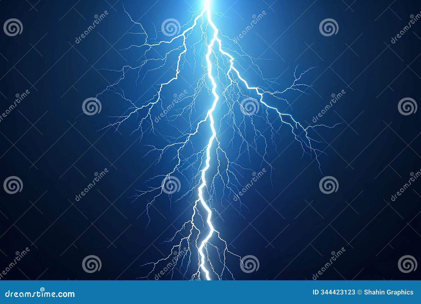 3d Realistic Lightning Bolt Vector Illustration Stock Illustration ...