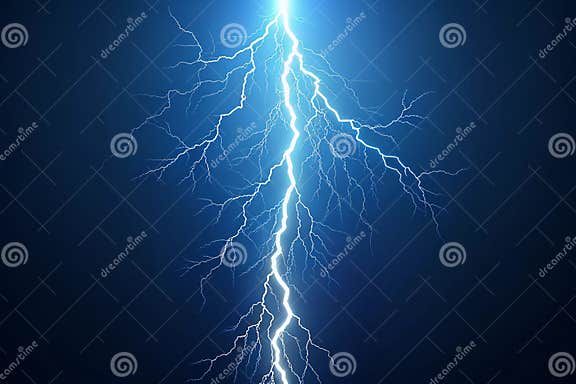 3d Realistic Lightning Bolt Vector Illustration Stock Illustration ...