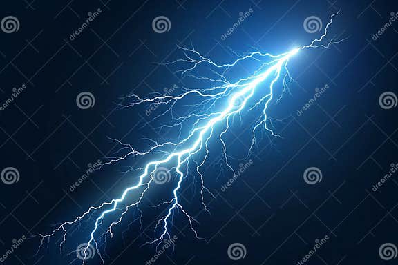 3d Realistic Lightning Bolt Vector Illustration Stock Illustration ...