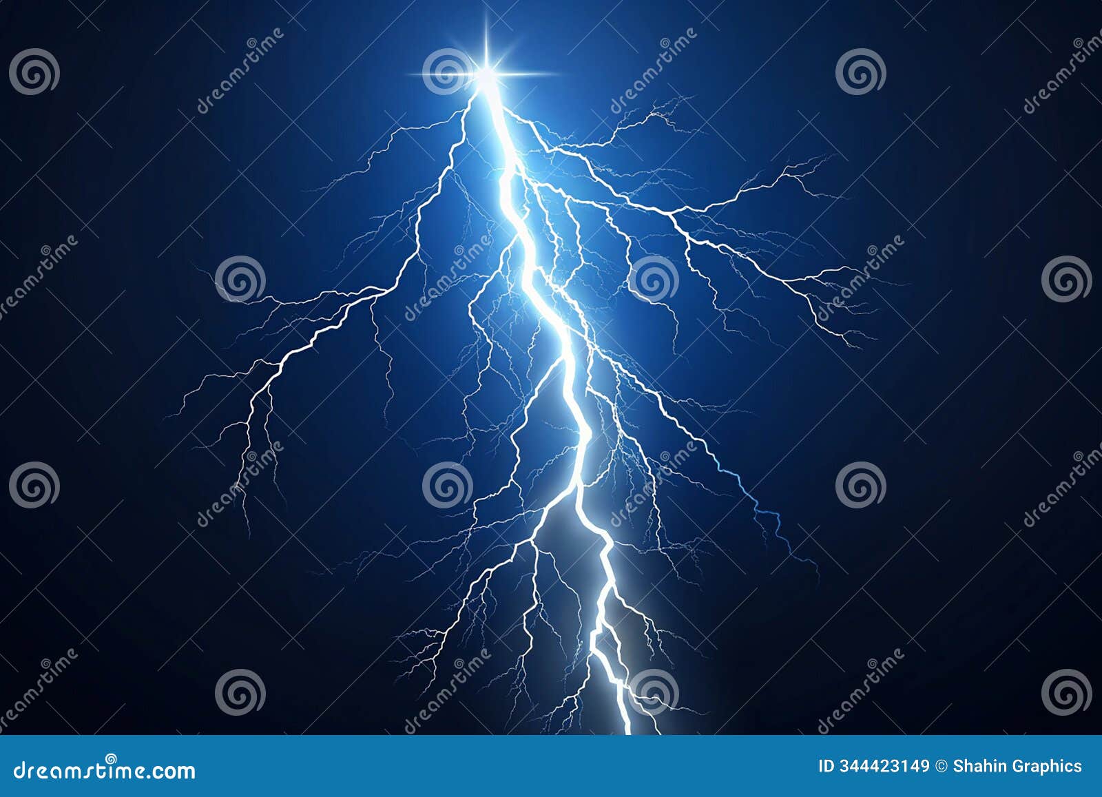3d Realistic Lightning Bolt Vector Illustration Stock Illustration ...