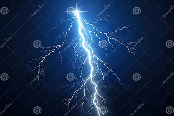 3d Realistic Lightning Bolt Vector Illustration Stock Illustration ...