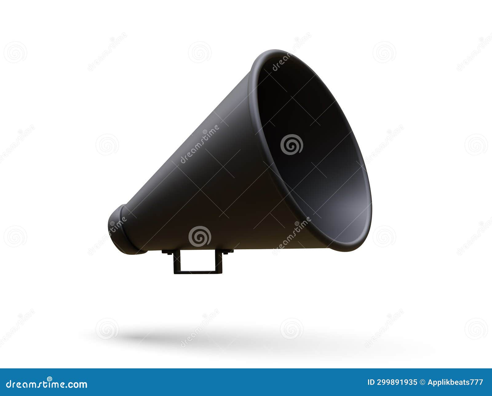 3d Realistic Megaphone with Shadow Isolated on Light Background. Vector ...