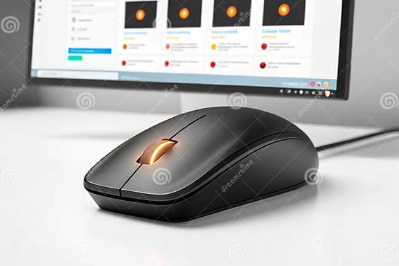 3d Realistic Mouse Cursor Illustration Stock Illustration ...