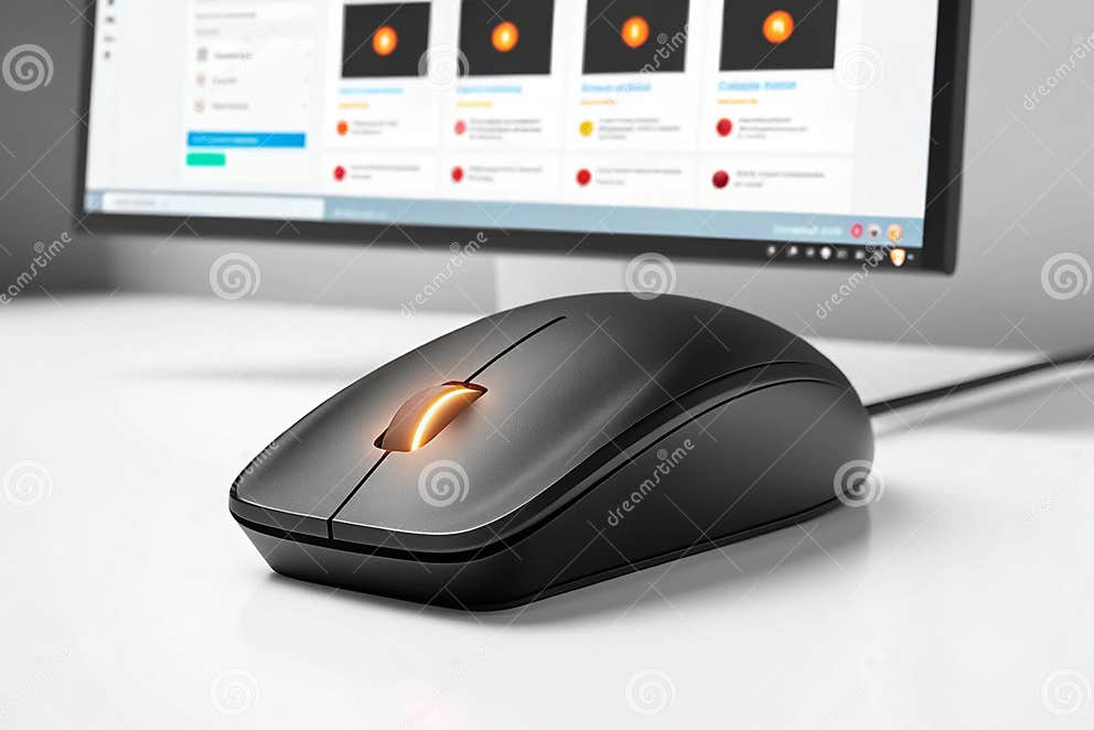 3d Realistic Mouse Cursor Illustration Stock Illustration ...