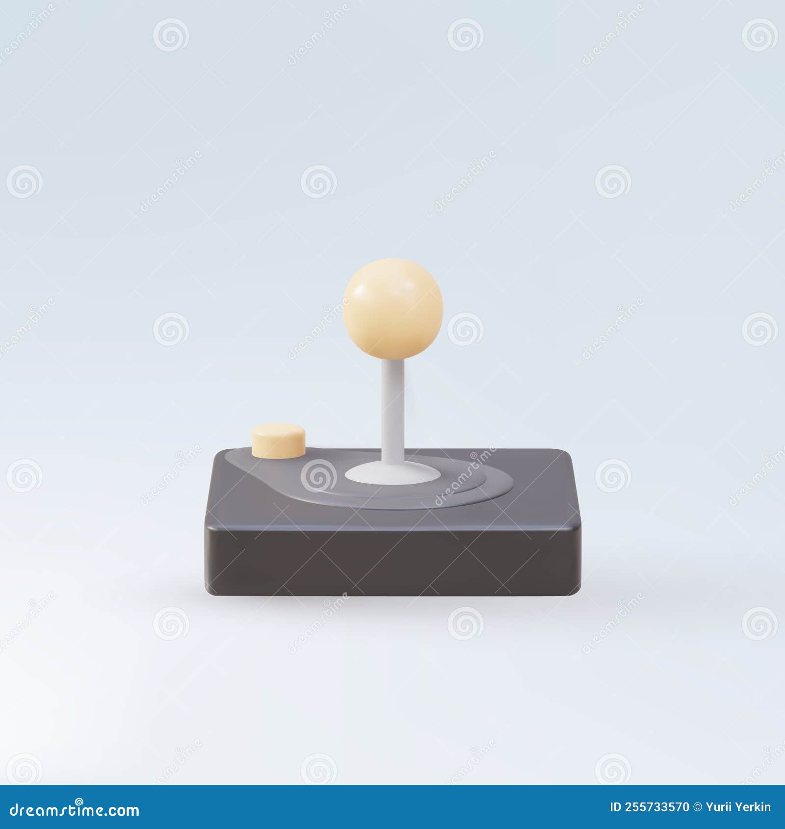 3d Realistic Old Gamepad Isolated on Blue Background. Vector ...