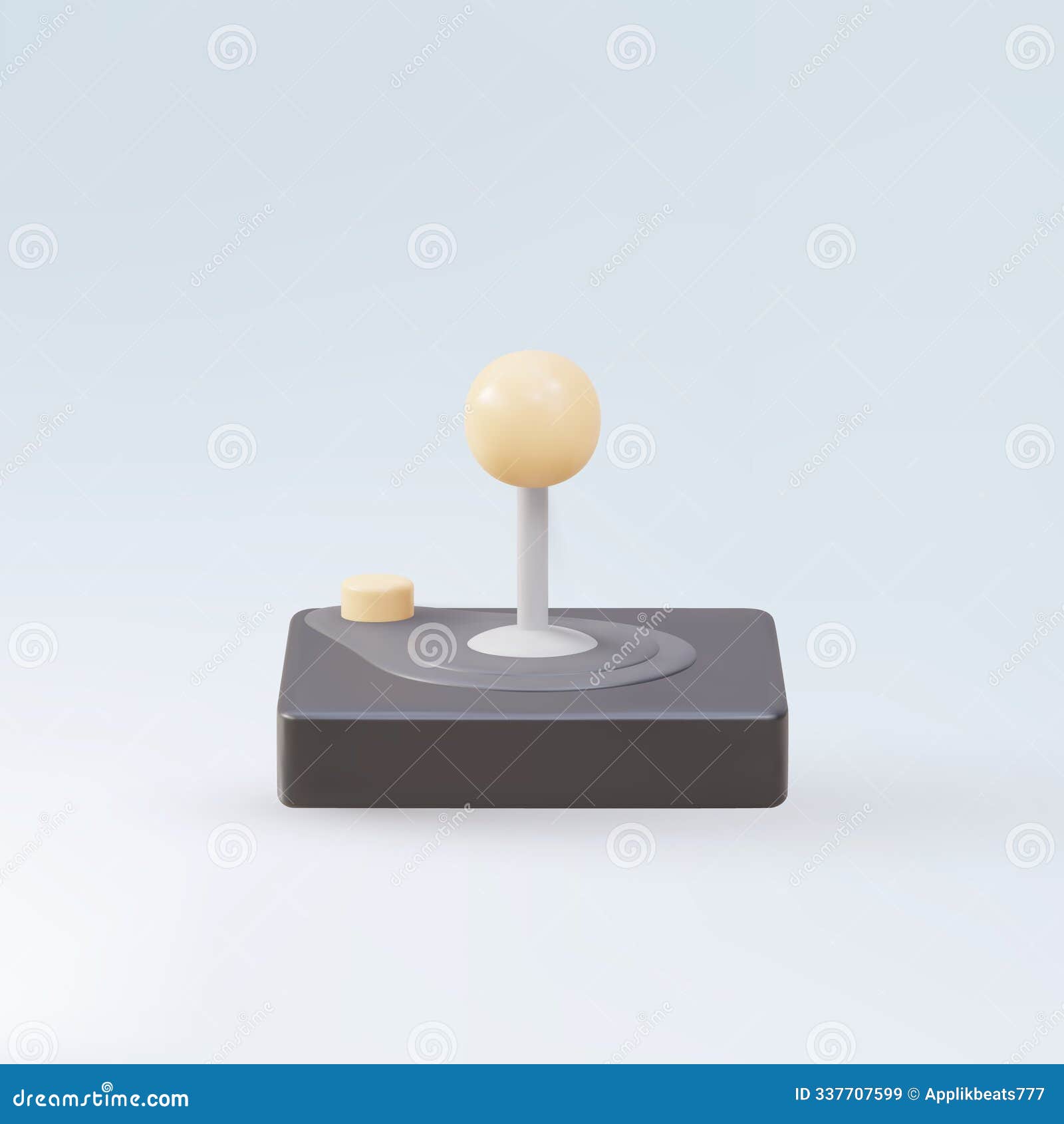 3d Realistic Old Gamepad Isolated on Blue Background. Vector ...