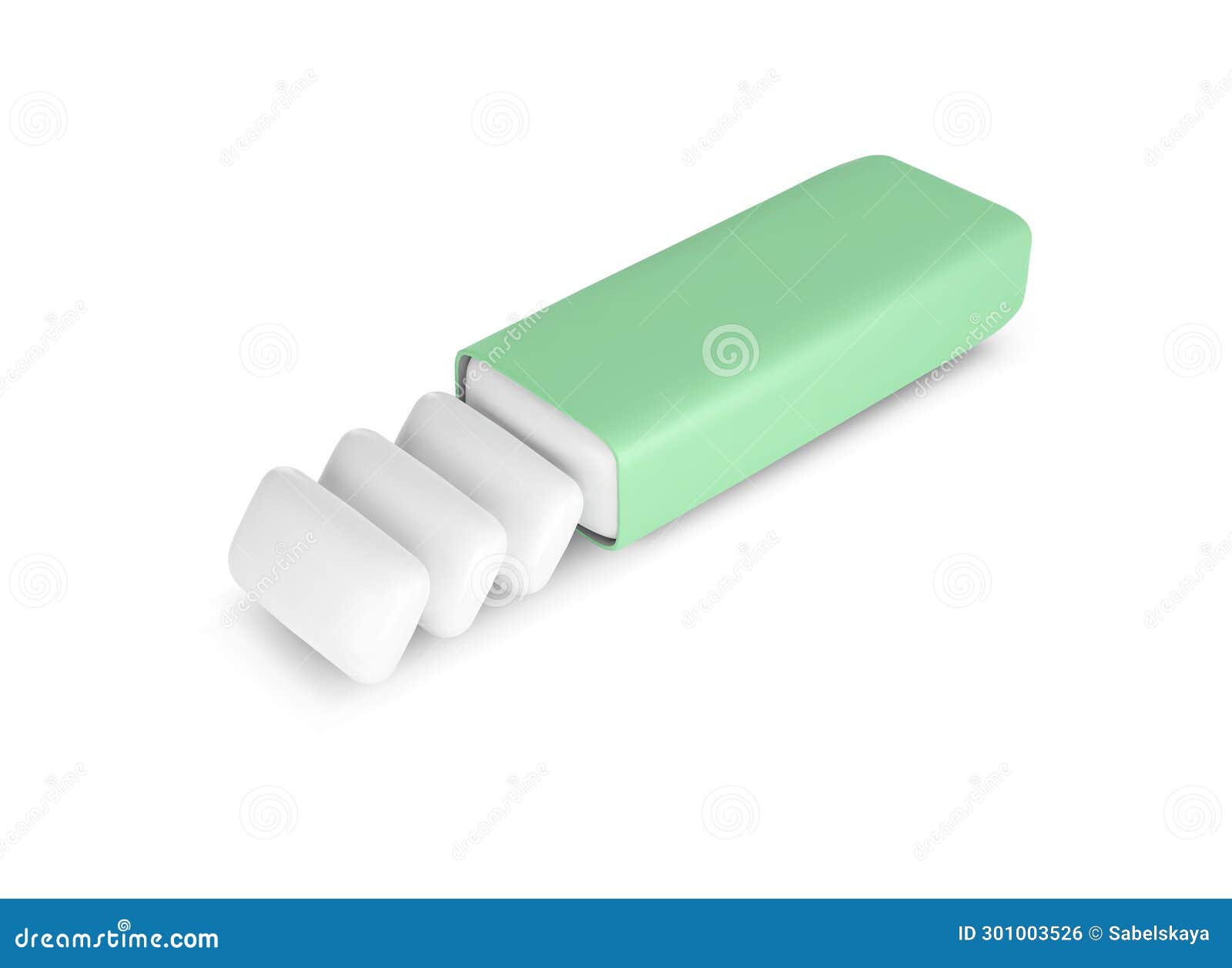 3D Realistic Pack of Chewing Gum Pads. Stock Vector - Illustration of ...