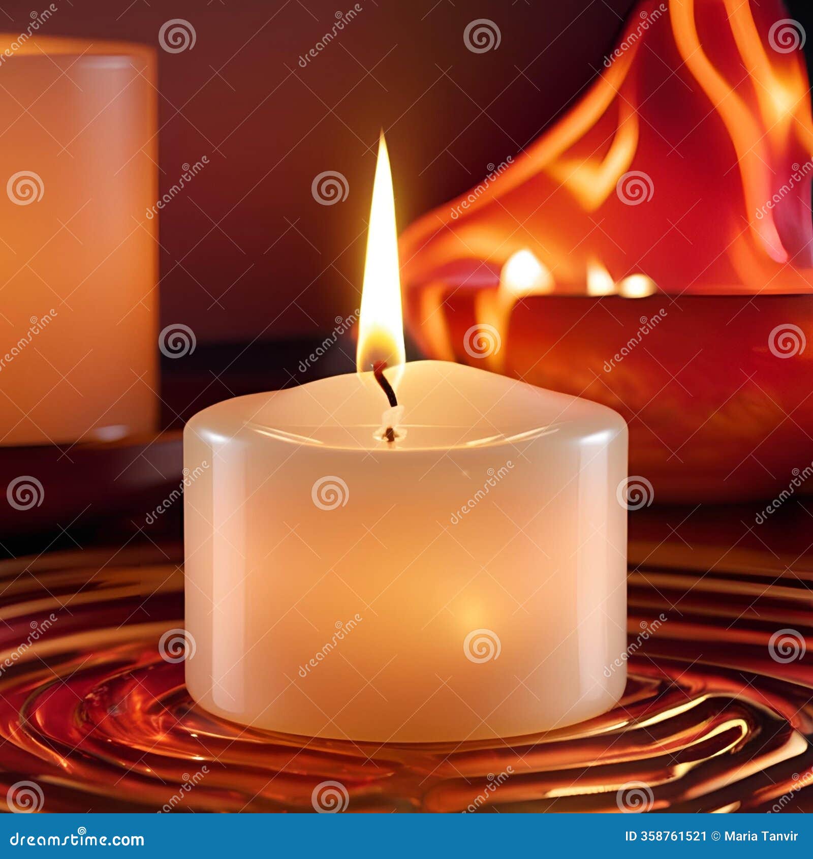 3D Realistic Paraffin Wax Burning Stock Image - Image of orange, quail ...