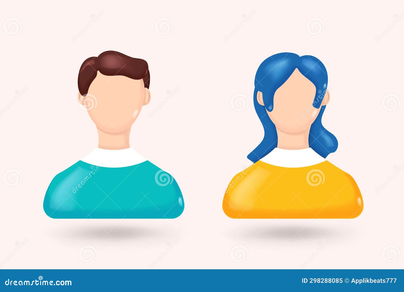 3D Realistic Person or People Vector Illustration, Avatar Icon 3d Stock ...