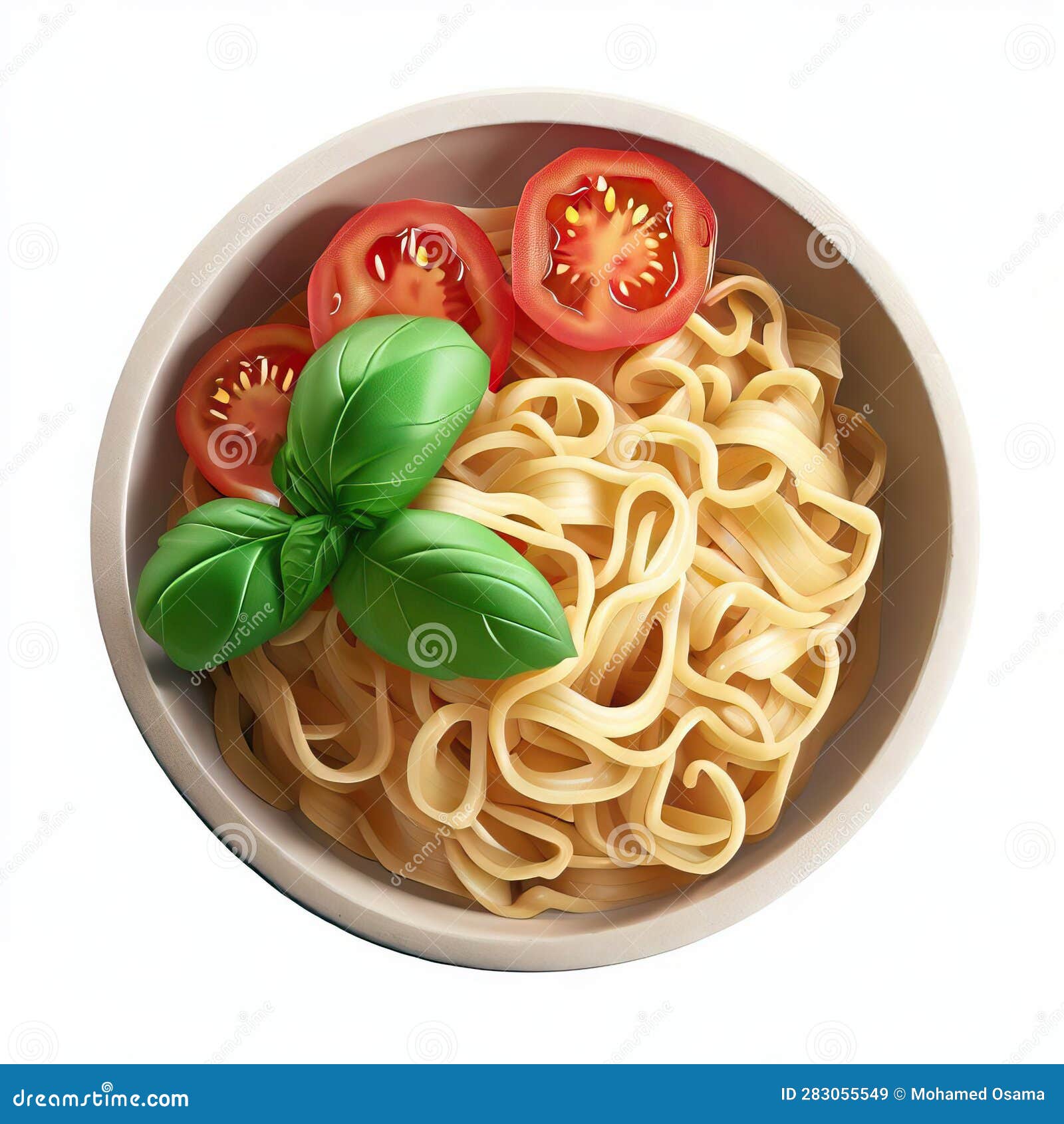 3D Realistic Photo Render of Spaghetti Strings with Vegetables Stock ...