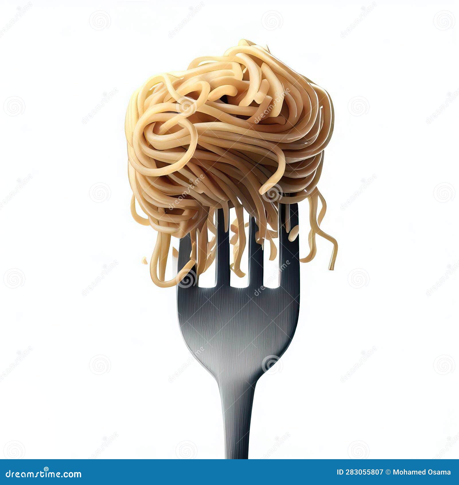 3D Realistic Photo Render of Spaghetti Strings with Vegetables Stock ...