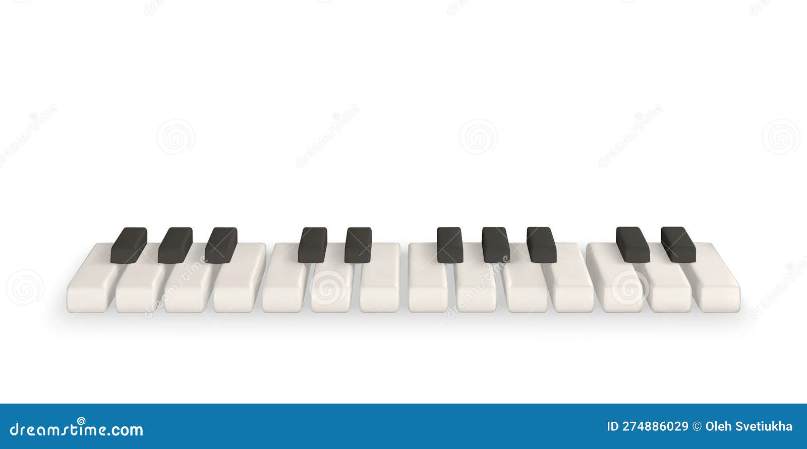 3d Realistic Piano Keys. Musical Instrument Keyboard Stock Vector ...