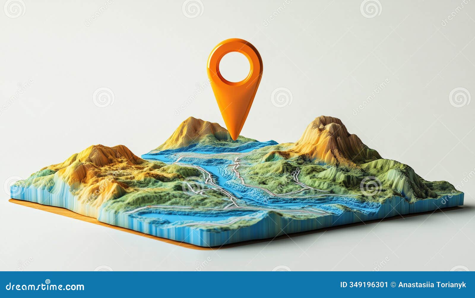 3d Realistic Plastic Style Map Pin Location Marker on White Background ...
