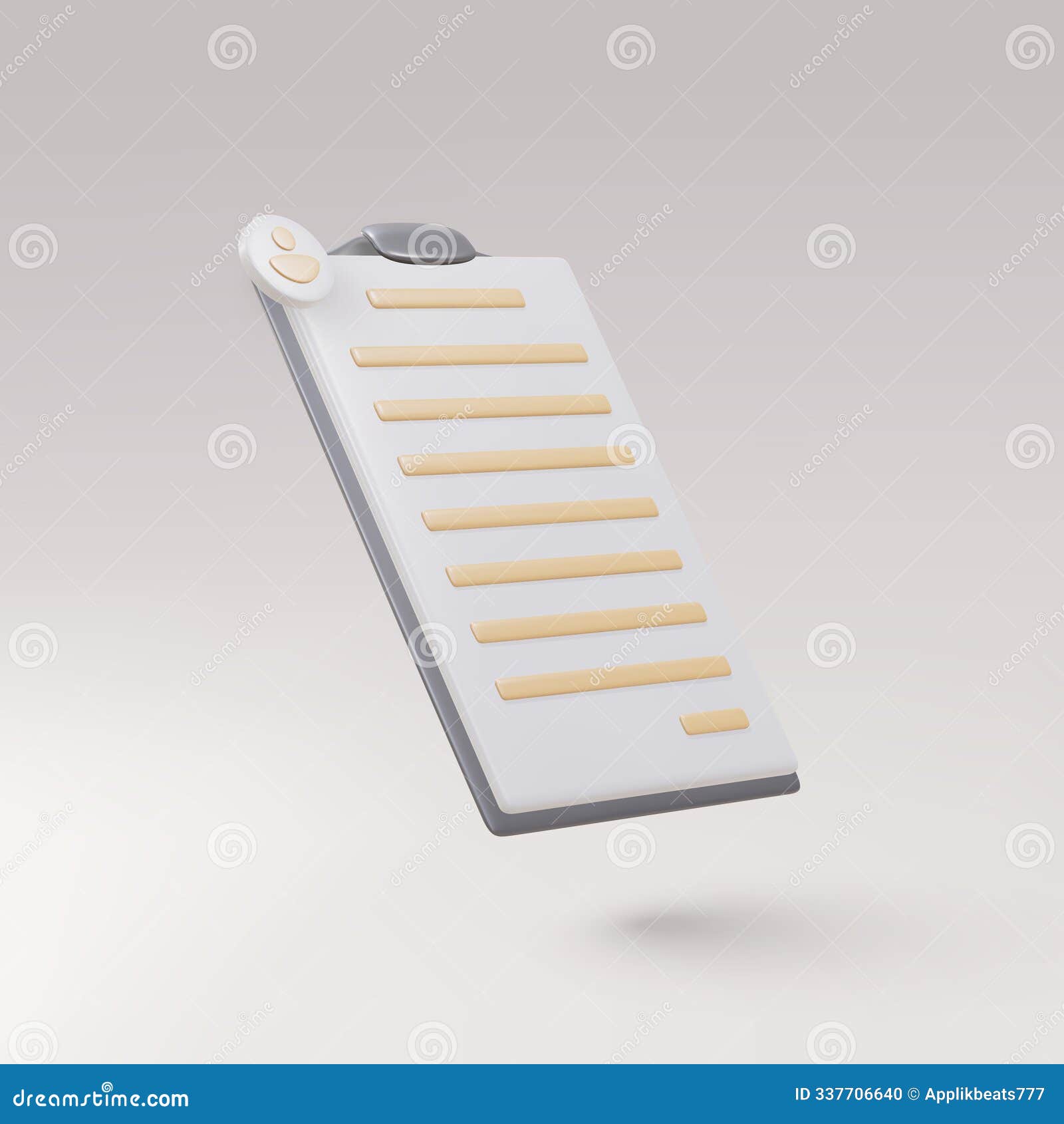 3d Realistic Render Documents Personal Data. Vector Illustration Stock ...