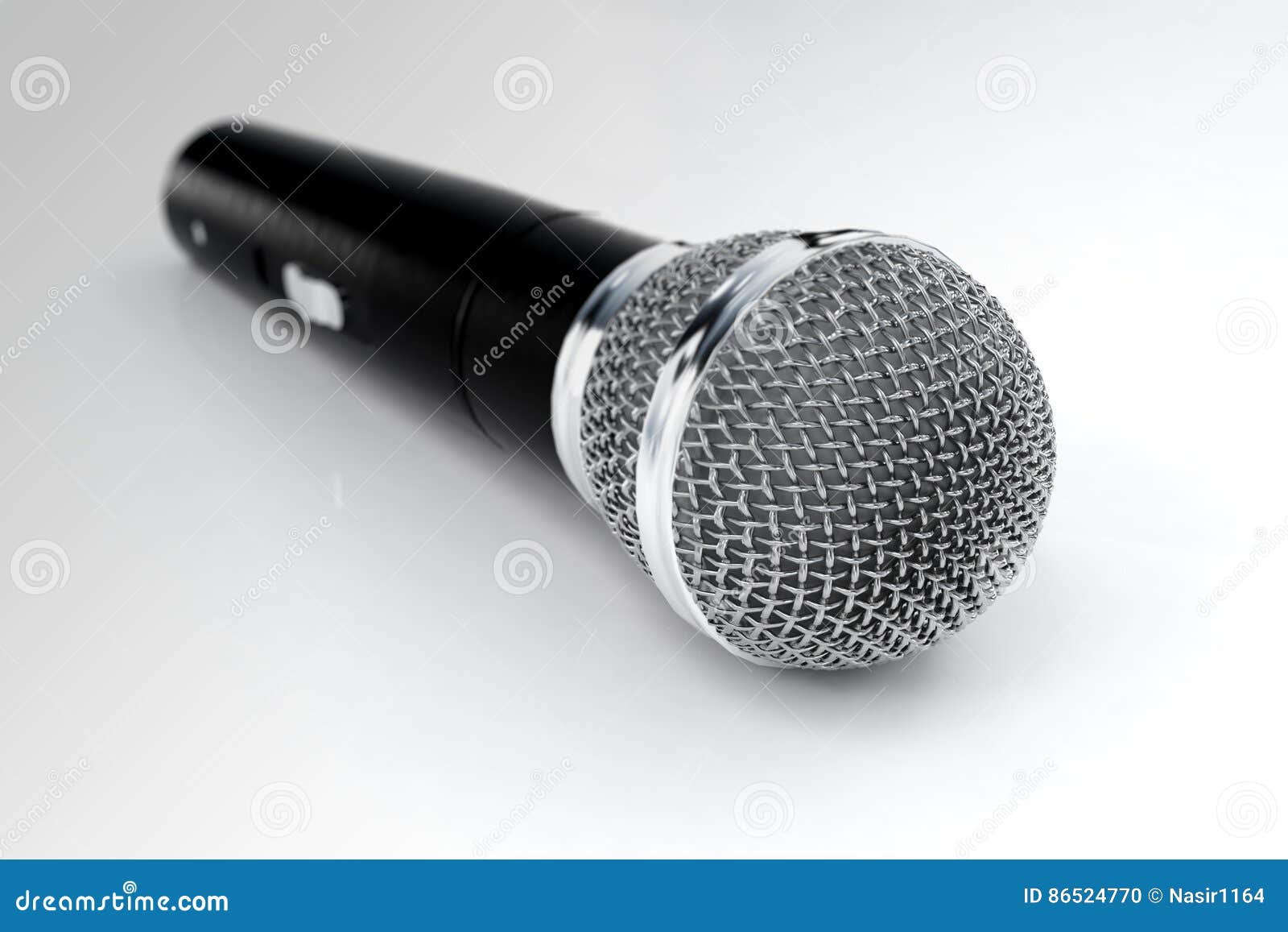 3d Realistic Render of Wireless Microphone Stock Illustration ...