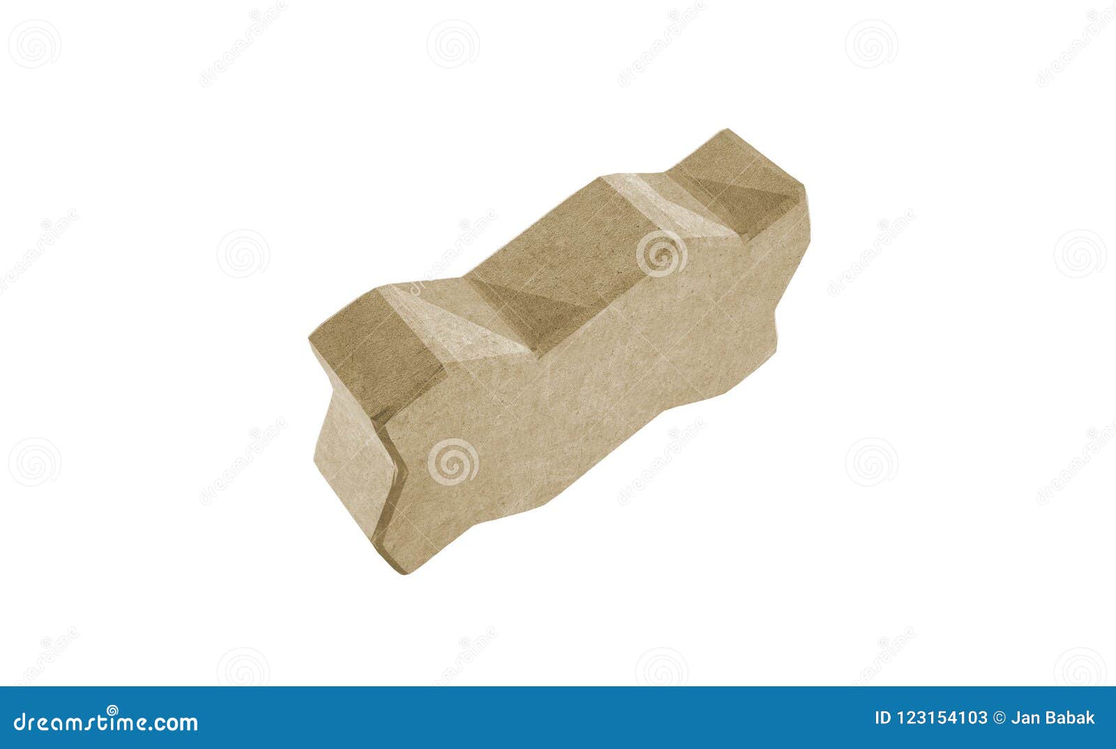 Render of Yellow Single Lock Paving Stone. Isolated on White Background ...