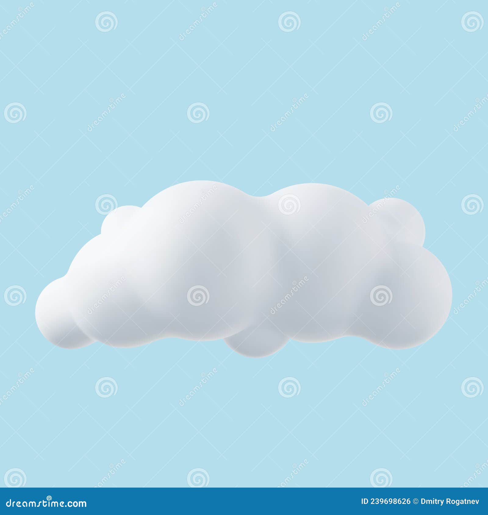 3d realistic simple clouds stock vector. Illustration of atmosphere ...
