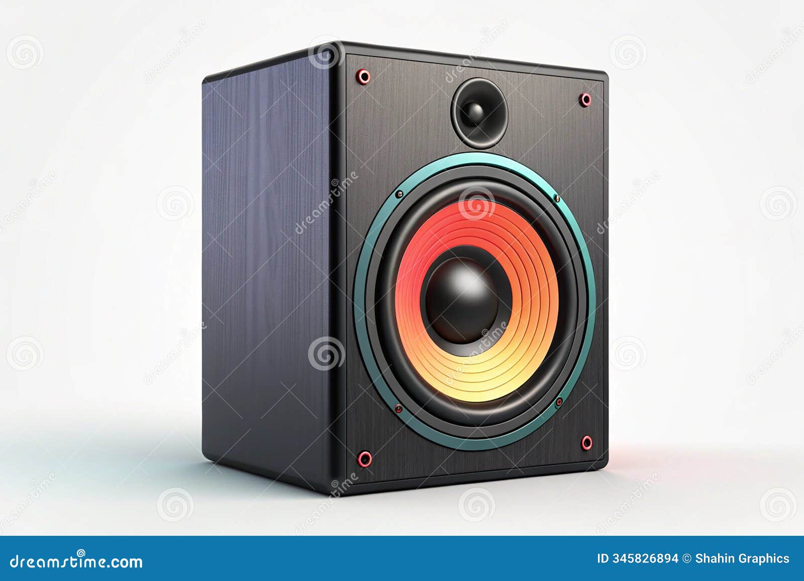 3d Realistic Sound Speaker Icon Illustration Stock Illustration ...