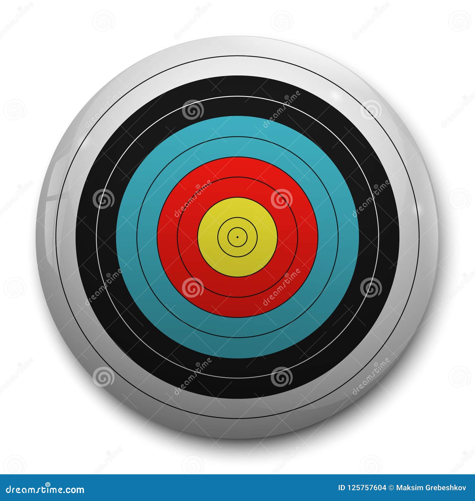 3d realistic Target stock vector. Illustration of spot - 125757604