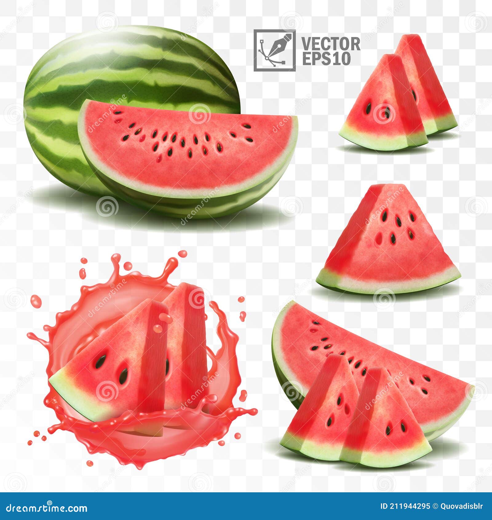 Slice Of Watermelon Pixel Art Pattern Seamless. 8 Bit Red Melon ...