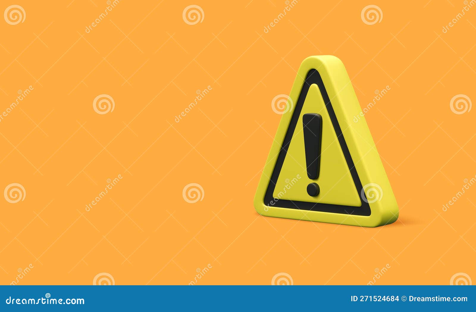 3d Realistic Triangle Warning Sign with Exclamation Mark Isolated on ...