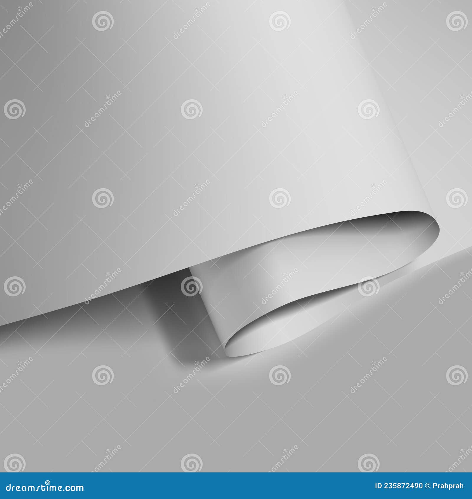 3D Realistic Untwisted Wrapping Paper Roll Paper Stock Vector ...