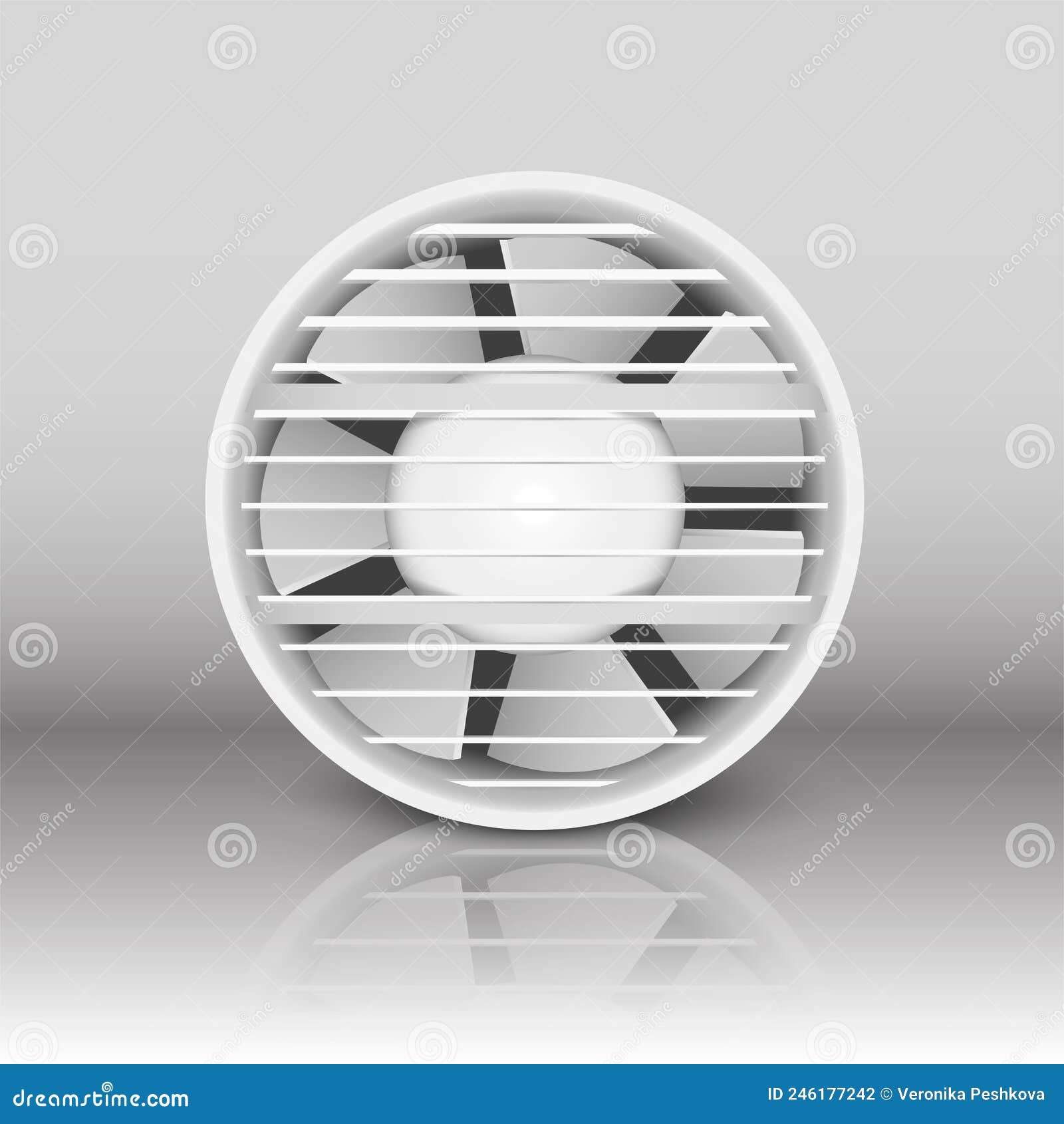 Realistic Vector Icon. House Ventilation, Fan Stock Vector ...