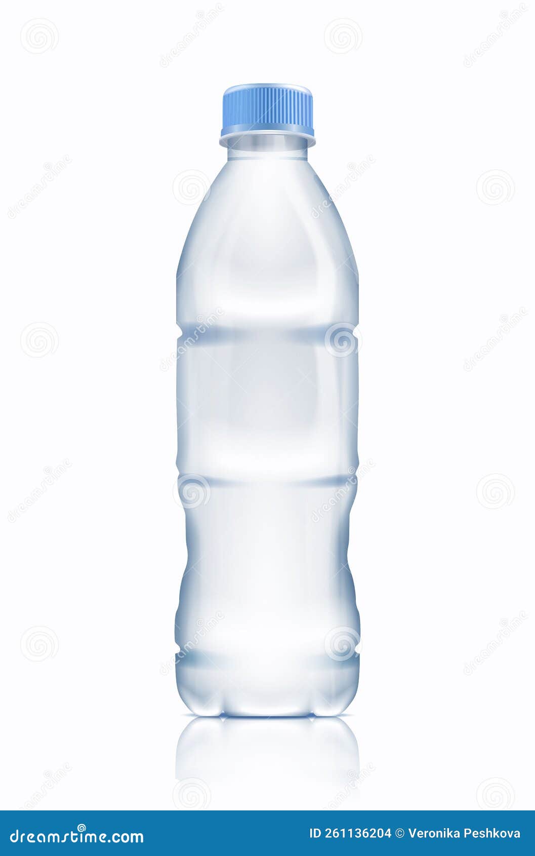 3d Realistic Vector Icon. Plastic Bottle of Water. Isolated on White ...