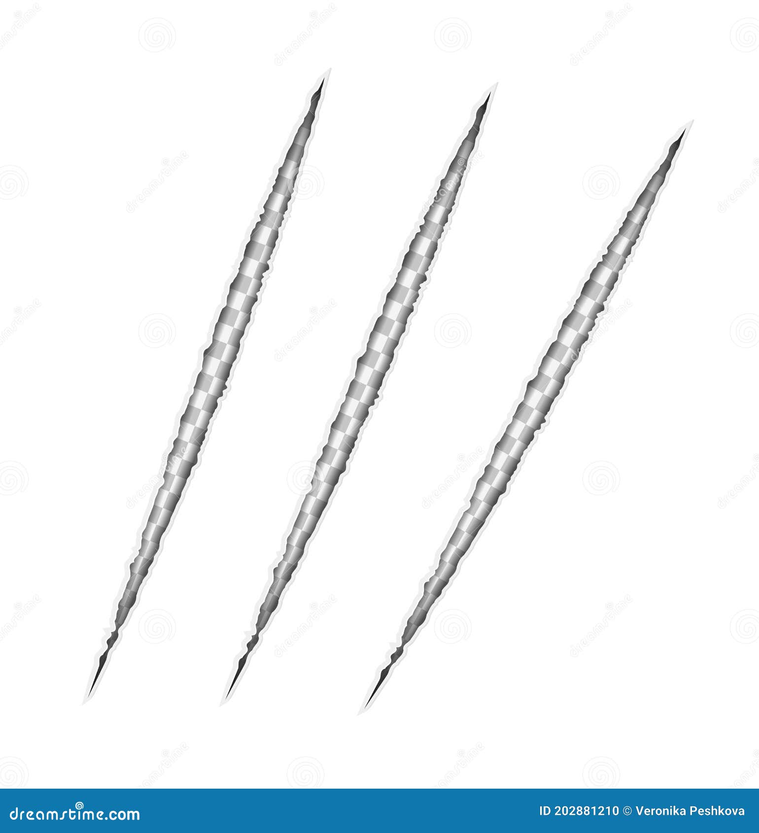 3d Realistic Paper Scratch. Isolated on White Background Stock ...