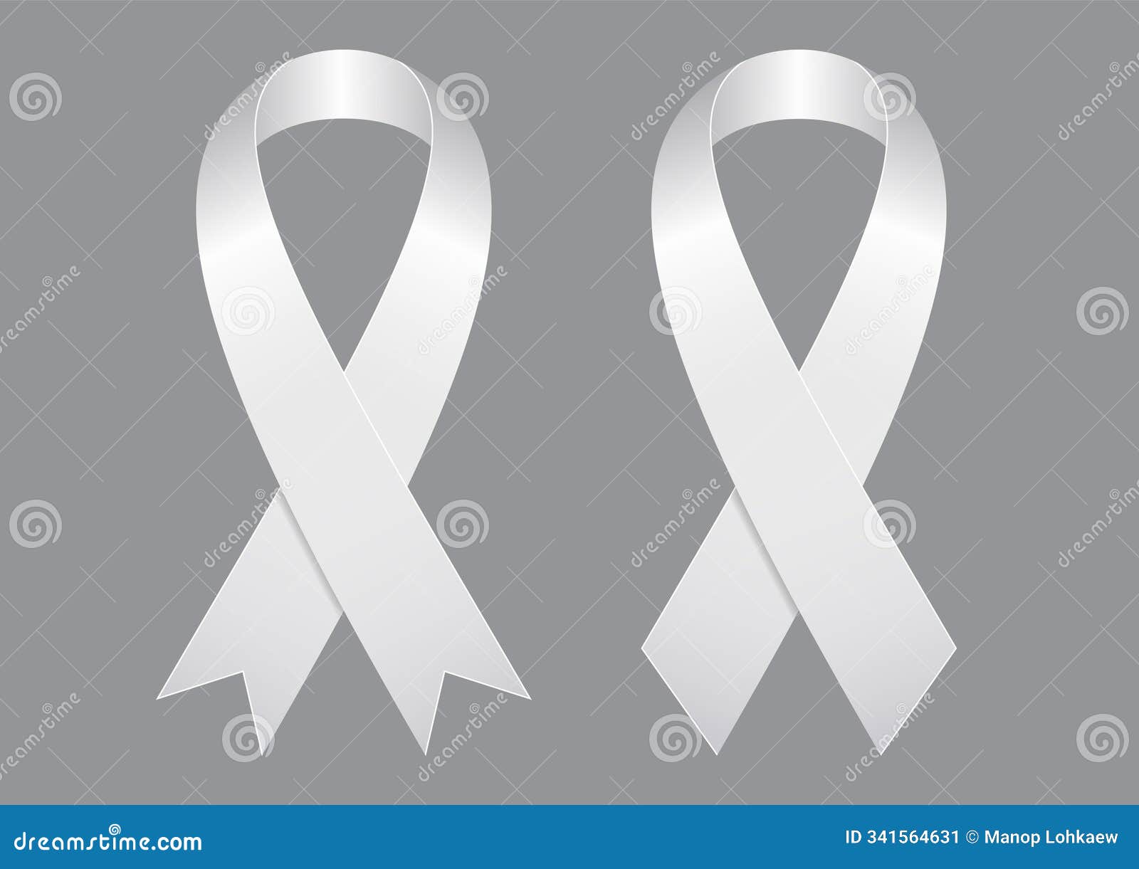 White Awareness Ribbon Vector Illustration | CartoonDealer.com #285385422