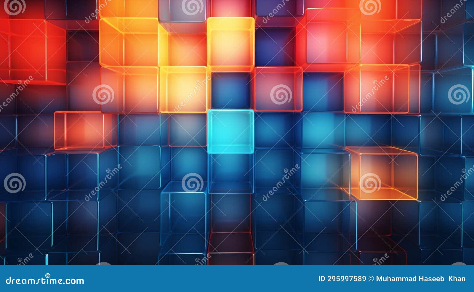 3D Rectangular Abstractions Background Wallpaper Stock Illustration ...