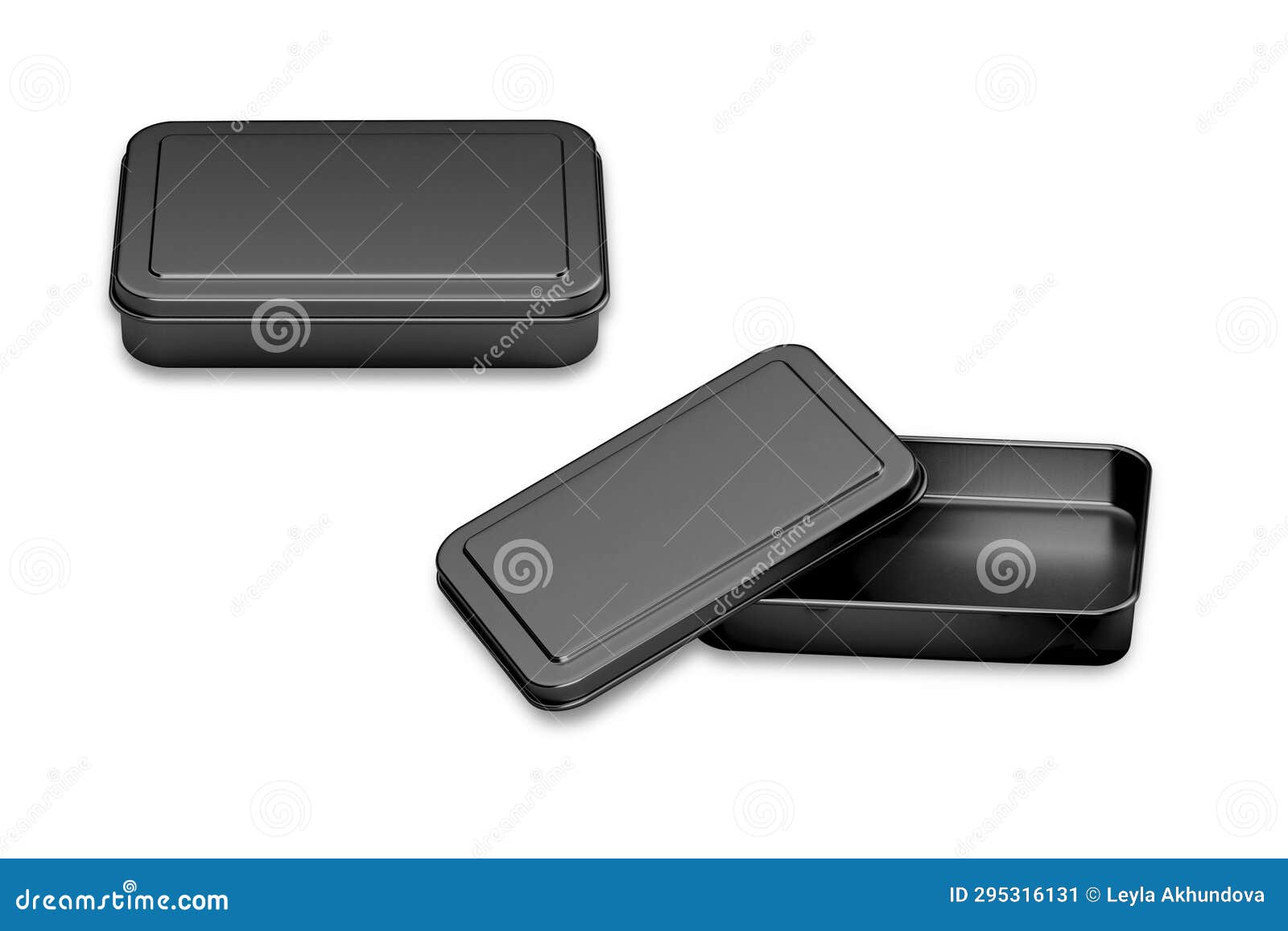 3D Rectangular Aluminum Black Metal Box Container Packaging Mockup ...