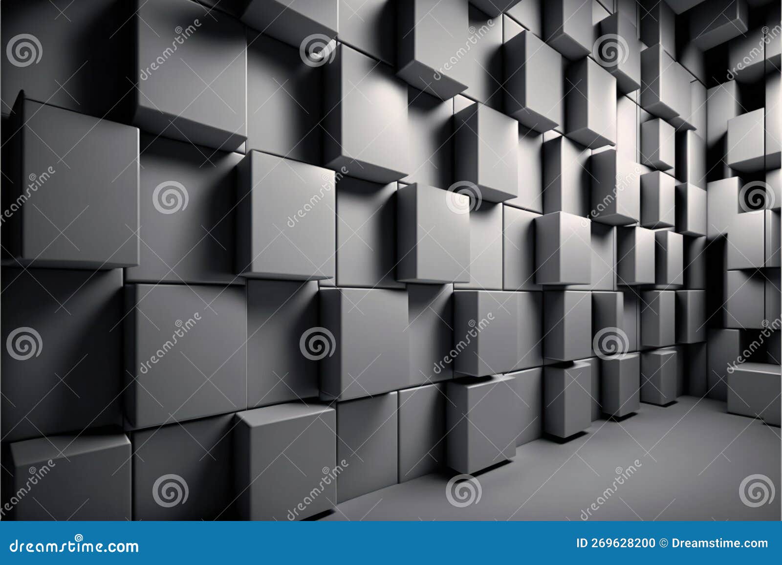 3d Rectangular Wall with Tiles Concrete, Abstract, Backgrounds Stock ...