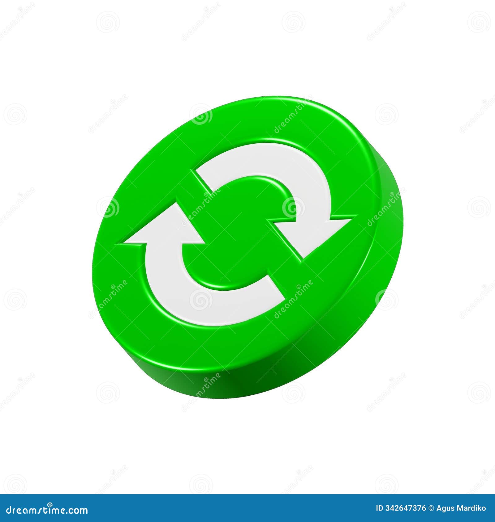 Two Arrows 3d Icon, Update Symbol. Stock Illustration - Illustration of ...