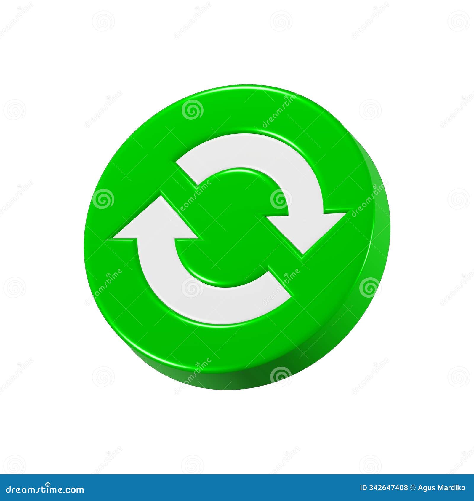 Two Arrows 3d Icon, Update Symbol. Stock Illustration - Illustration of ...