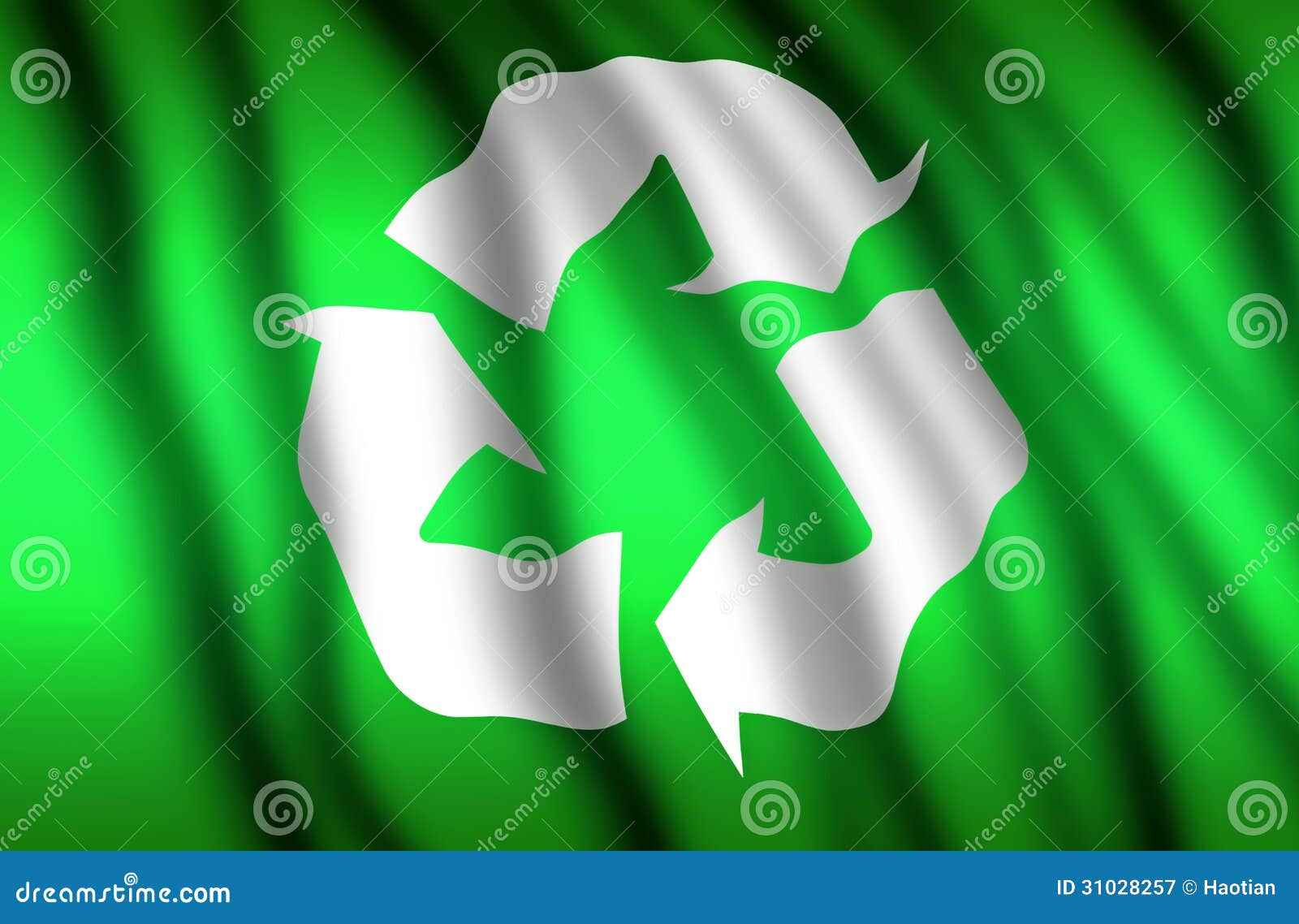 3d Recycling Flag stock illustration. Illustration of wave - 31028257