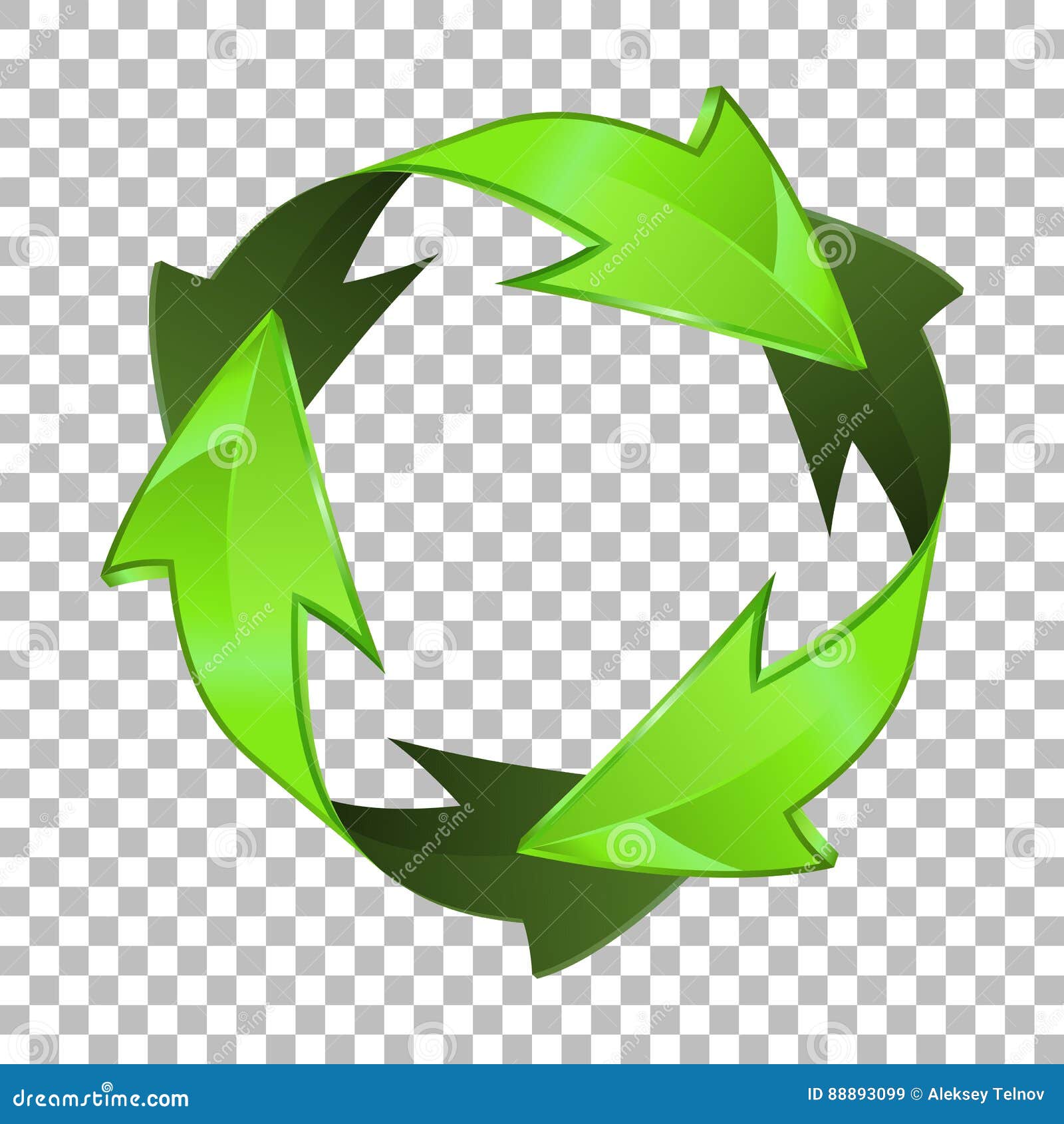 3D Recycling Symbol stock vector. Illustration of sign - 88893099